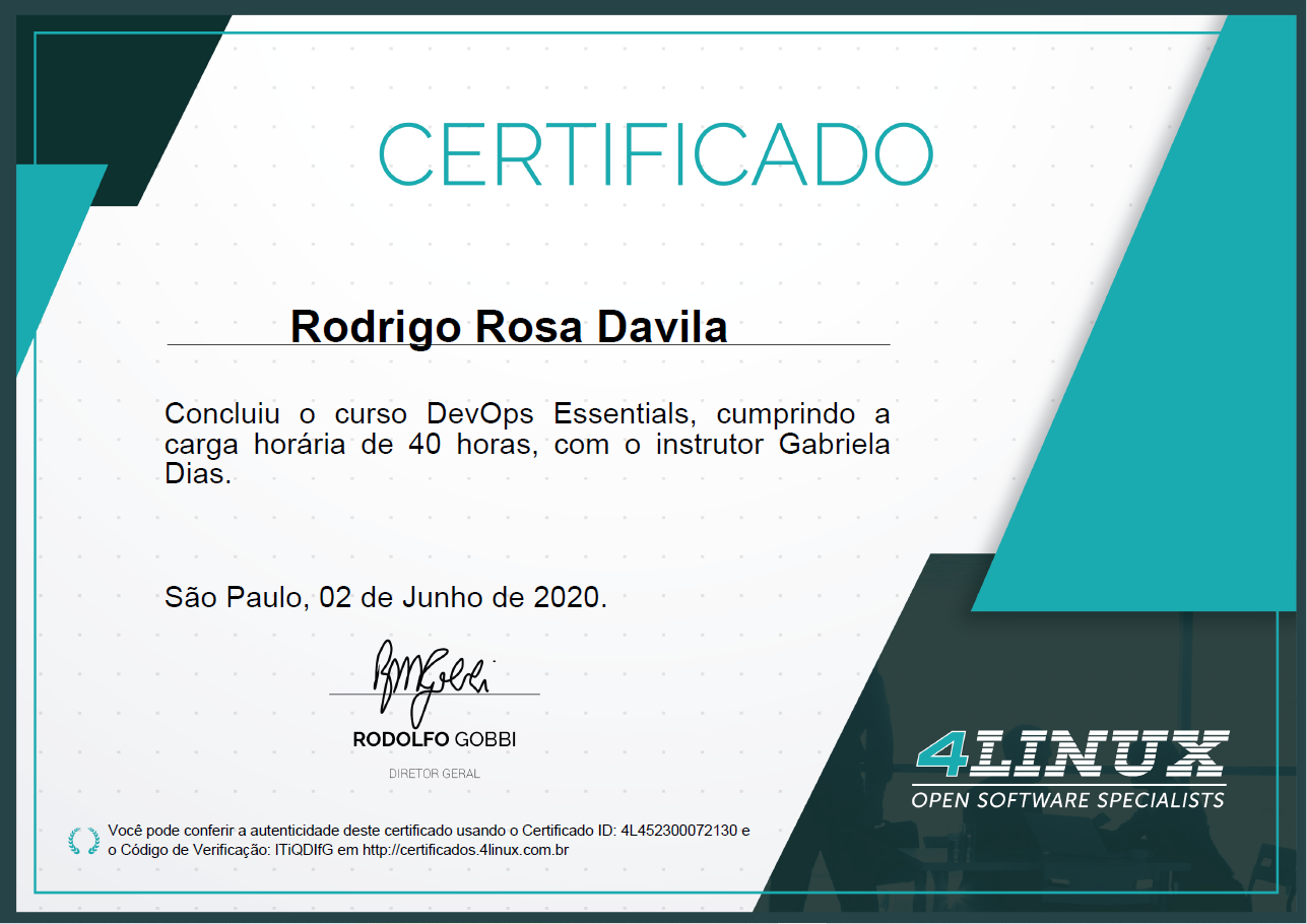 Relação de cursos, certificações e diplomas – LogLan Infraestrutura